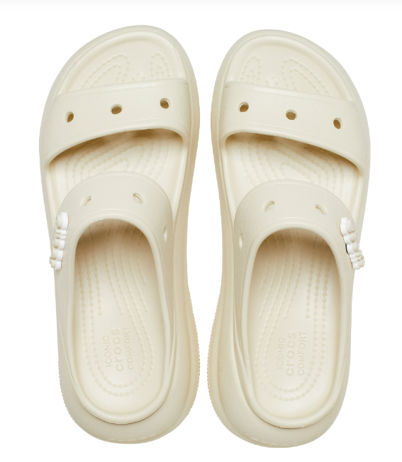 Sandalia Crocs Classic Crush Bone Tono Beige - La Maleta de Frida